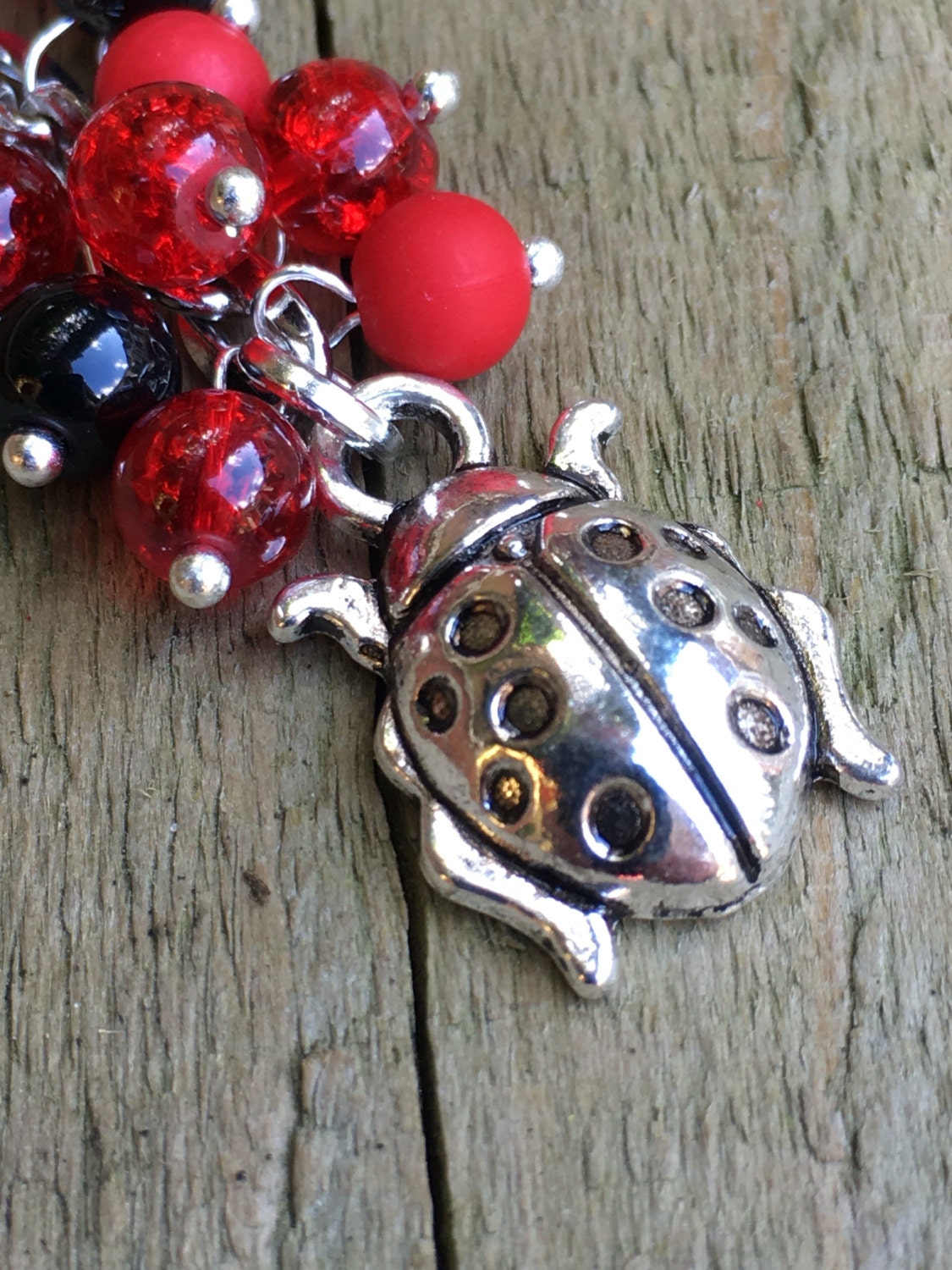 Ladybird Bag Charm Silver Ladybird Keyring Ladybird Charm - Etsy UK