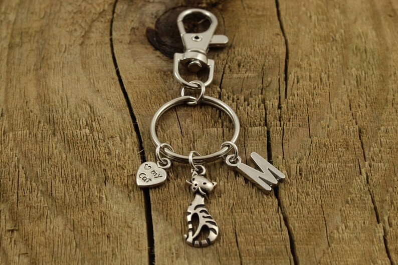 Cat Keyring Cat Keychain Gift Personalized Cat Keychain | Etsy