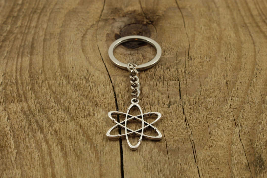 Atom Keyring, Atom Keychain, Science Keychain, Chemistry Keychain ...