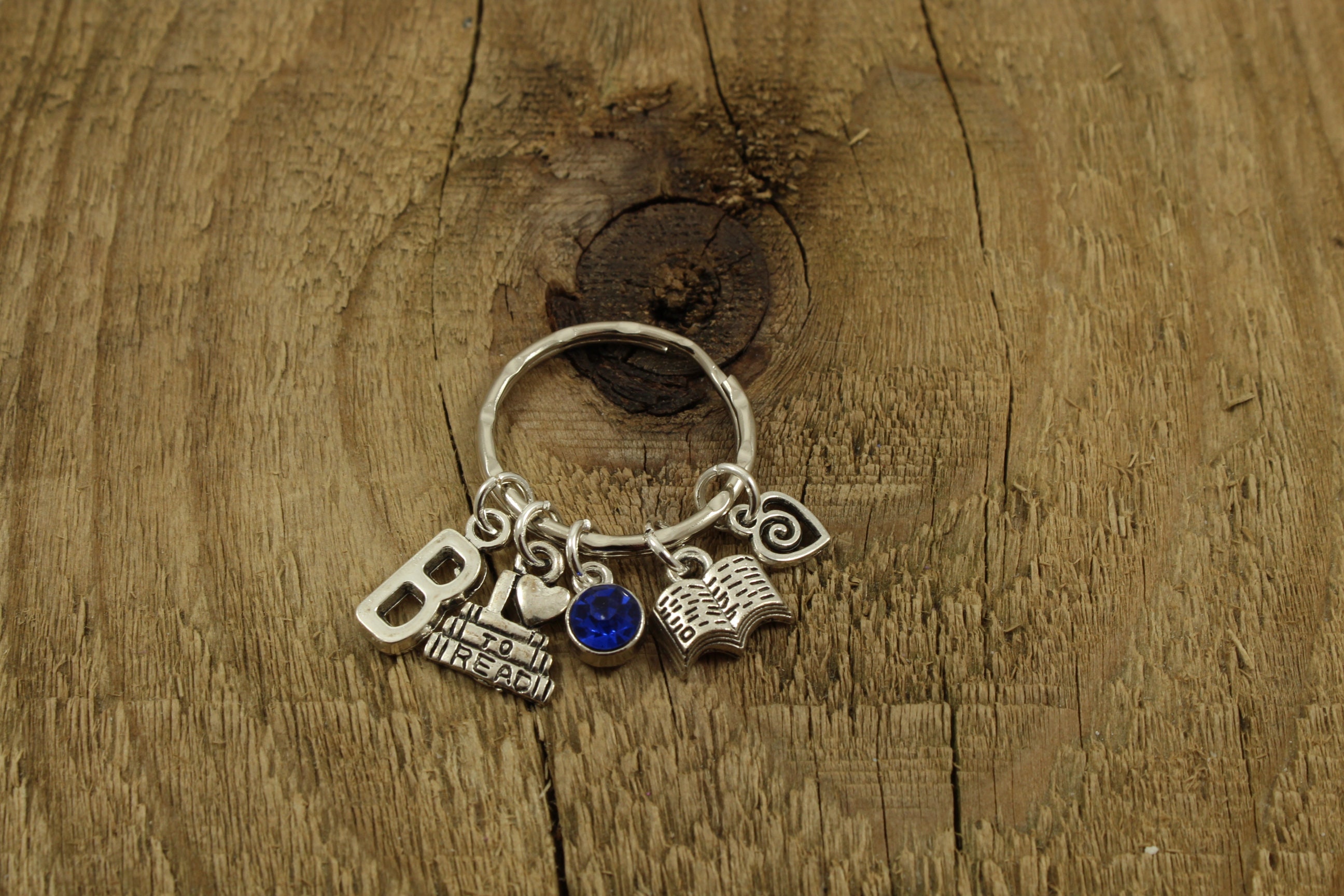 Book Lover Keyring, Book Lover Keychain, Book Worm, Reader Keyring ...