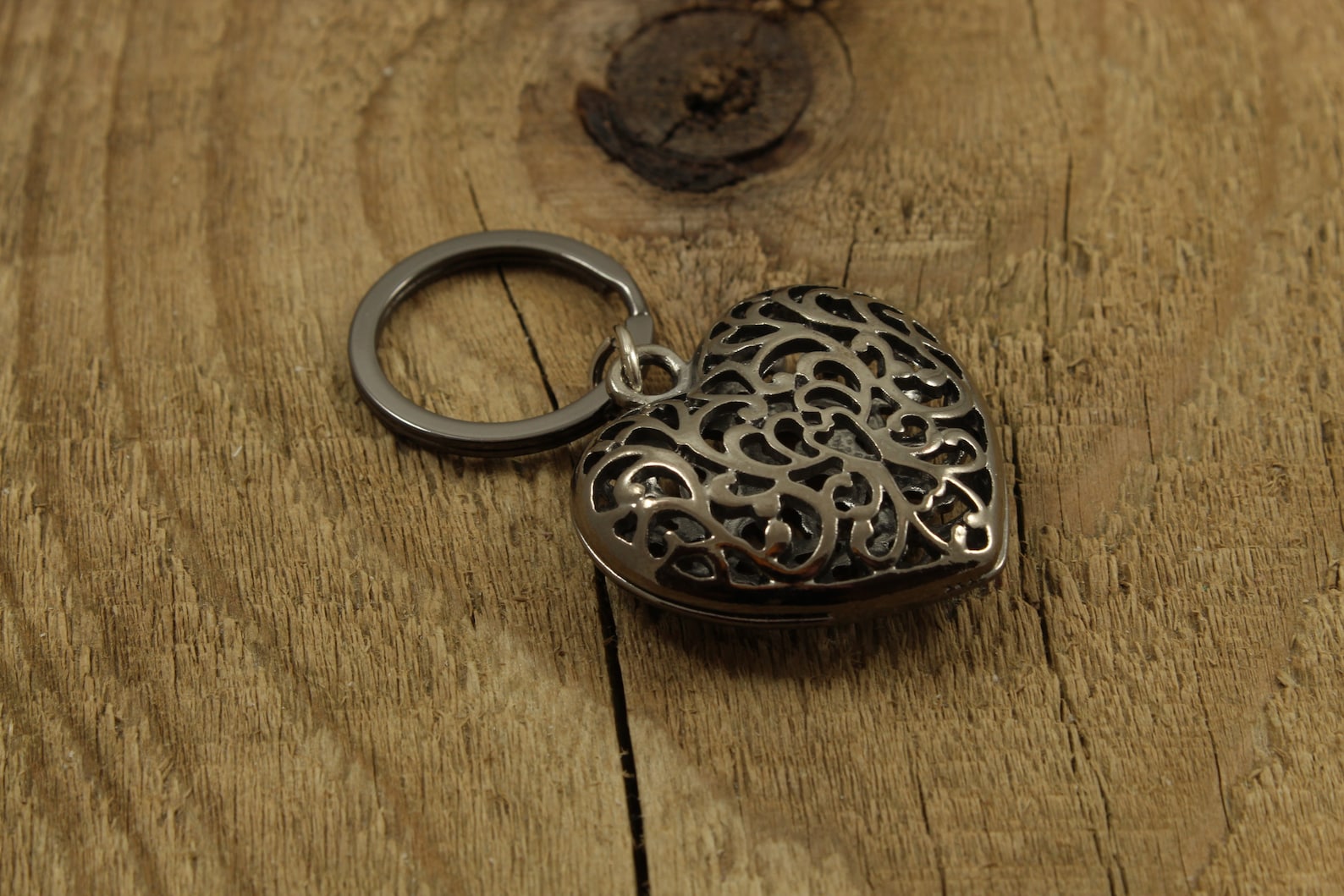 3d Heart Keyring, Heart Keychain, 3d Heart Keychain, Silver Heart ...