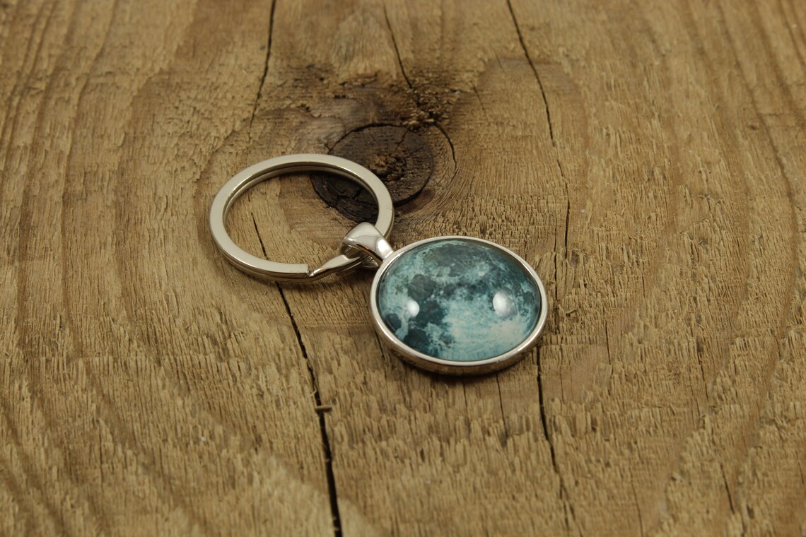 Full Moon Keyring, Moon Keychain, Moon Keyring, Galaxy Gift, Galaxy ...