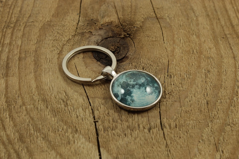 Full Moon Keyring, Moon Keychain, Moon Keyring, Galaxy Gift, Galaxy ...