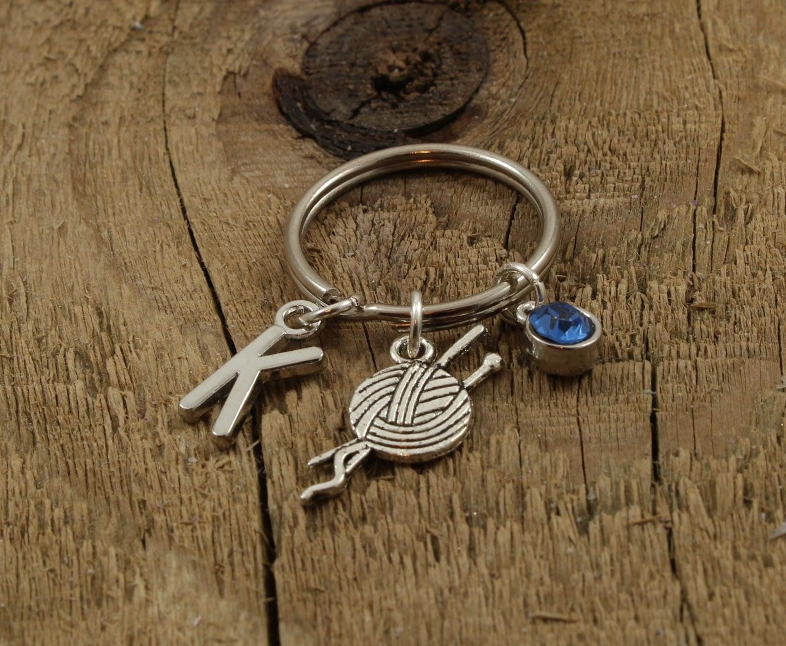 Knitting Keyring Knitting Keychain Personalized Knitter - Etsy