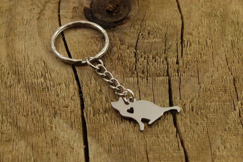 Cat Keychain, Cat Keyring, Silver Cat Keyring, Friendship Gift, Silver ...