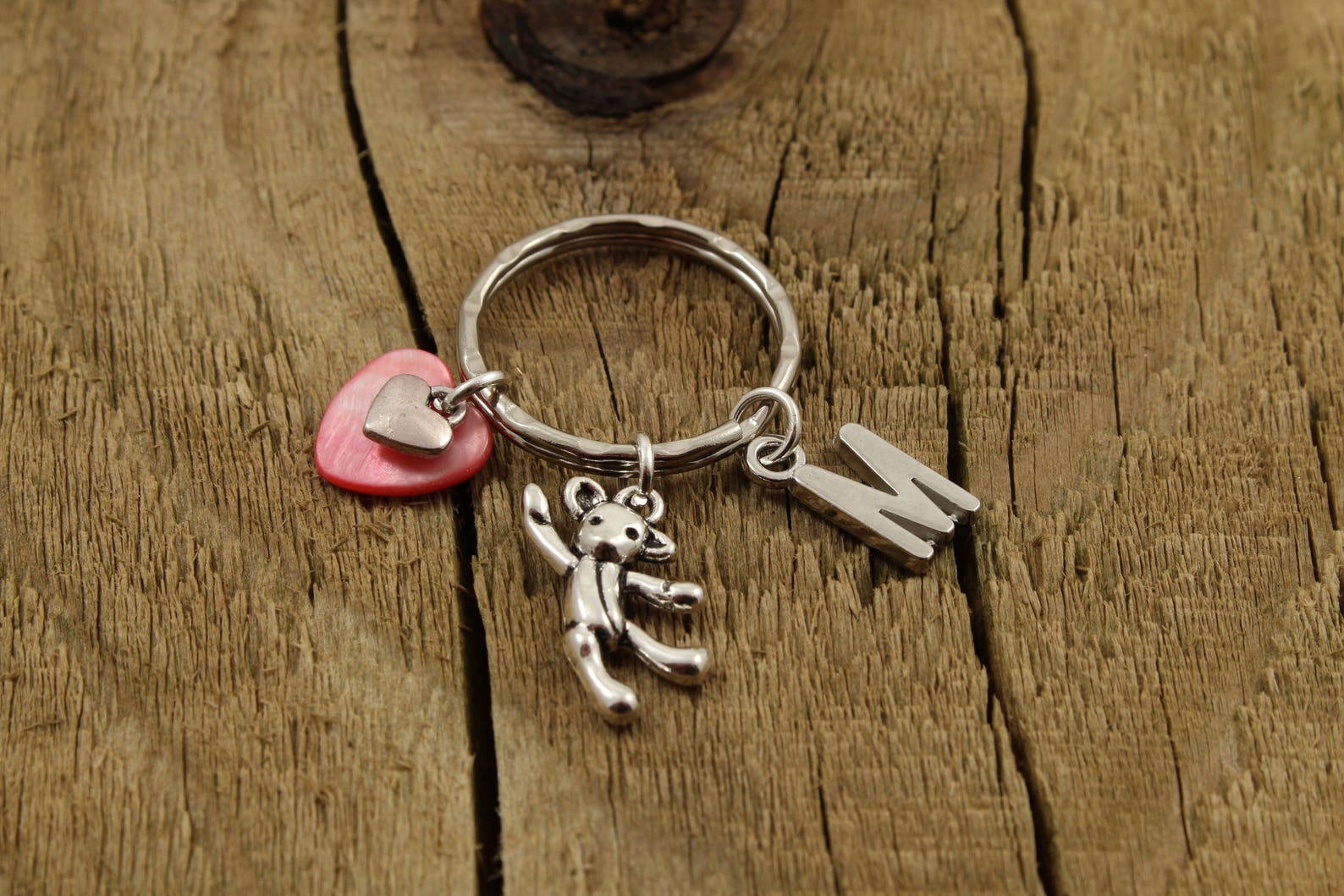 Teddy Bear Keyring, Teddy Keychain, Bear Bag Charm, Personalised ...