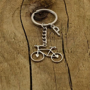 Cyclist Keyring, Bicycle Keychain, Bike Keychain, Personalised Cyclist ...