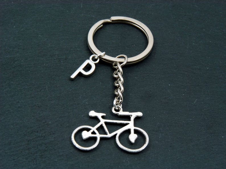 Cyclist Keyring, Bicycle Keychain, Bike Keychain, Personalised Cyclist ...