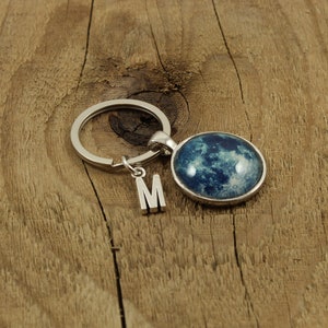 Full Moon Keyring, Moon Keychain, Moon Keyring, Galaxy Gift, Galaxy ...