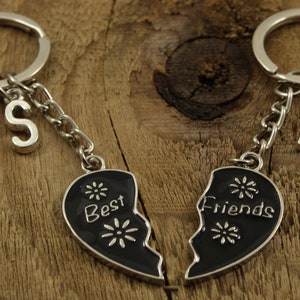 Best Friends Keychains, Besties Keyring Gift Set, Pair of Best Friend ...