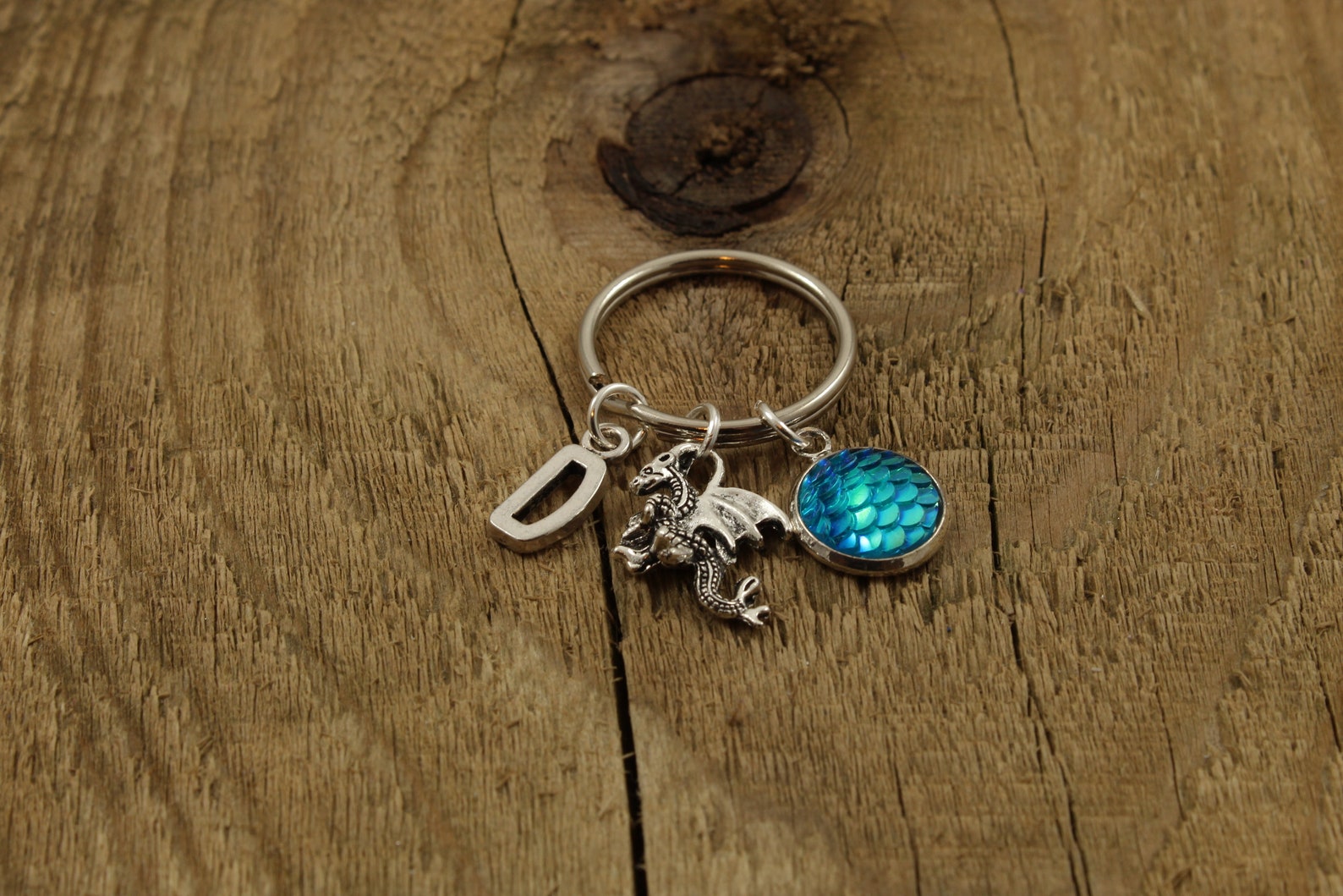 Dragon Keyring, Dragon Keychain, Dragon Scale Keyring, Personalised ...