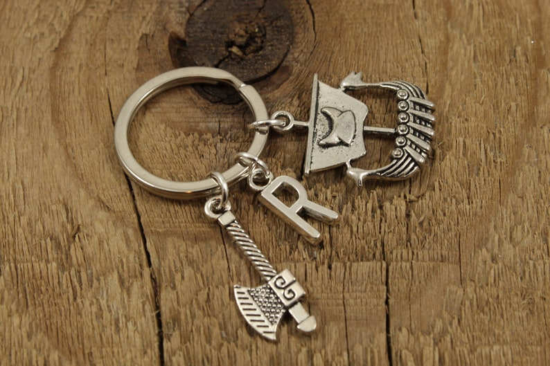 Viking keychain Viking keyring axe charm personalised | Etsy