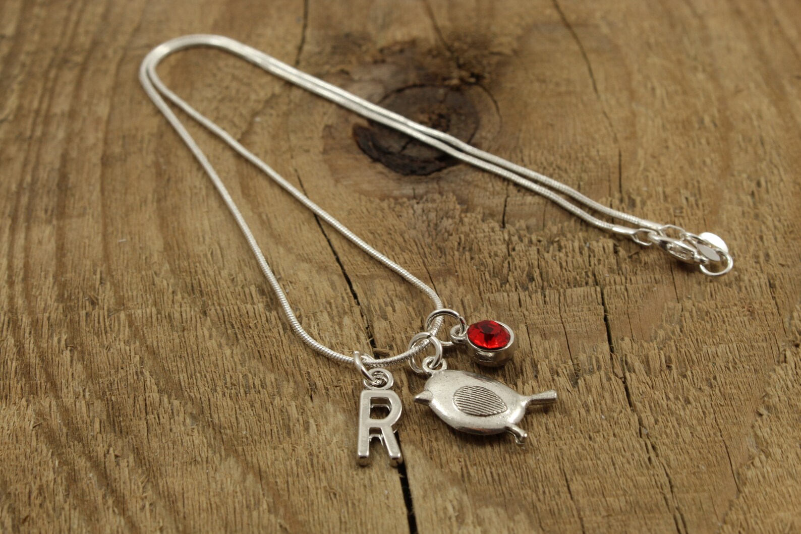 Robin Necklace, Silver Robin Necklace, Robin Charm, Personalised ...