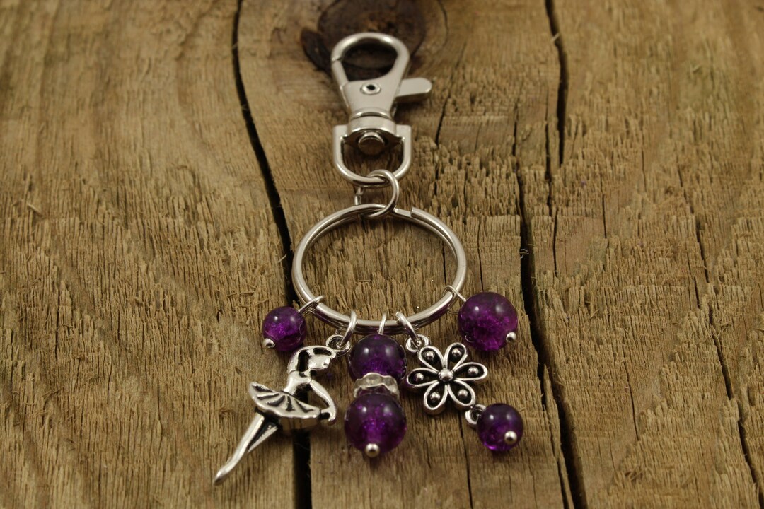 Ballerina Bag Charm, Girls Ballet Themed Keyring, Ballet Bag Charm ...