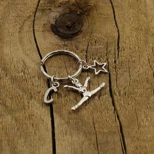 Gymnast Keychain, Gymnastics Keyring, Gym Keyring, Personalized Gymnast ...