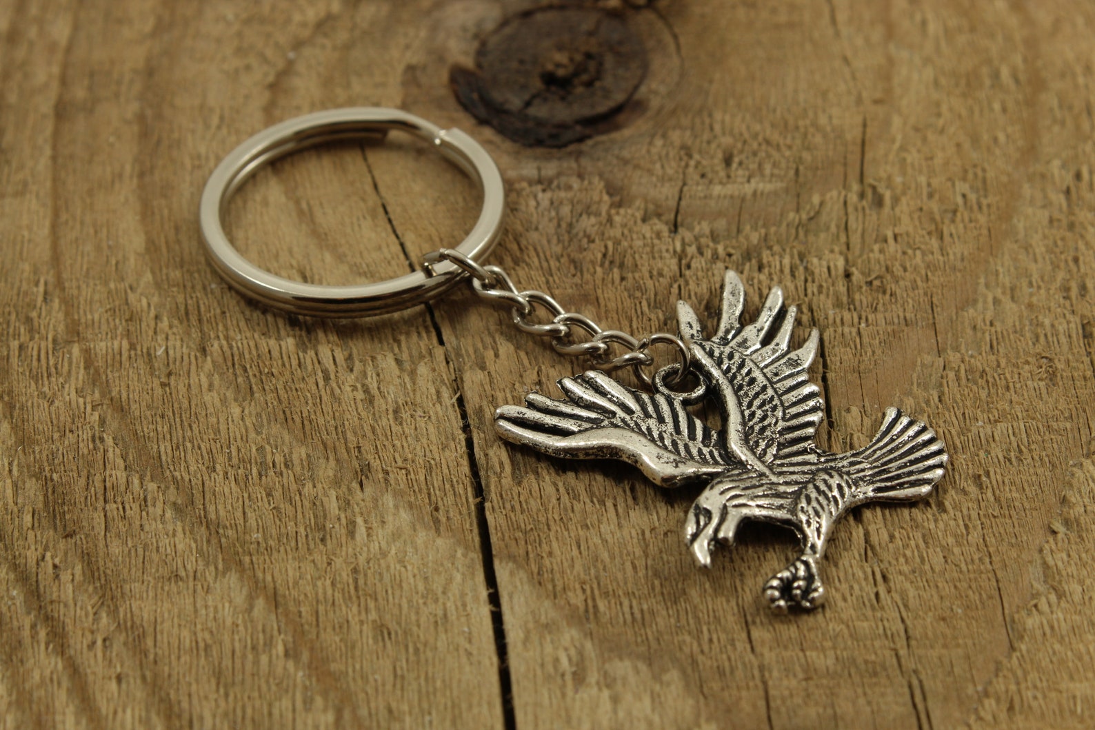 Eagle keychain eagle keyring silver eagle keychain eagle | Etsy