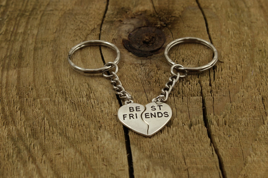 Best Friends Keyrings, Besties Keychain Gift Set, Pair of Best Friend ...