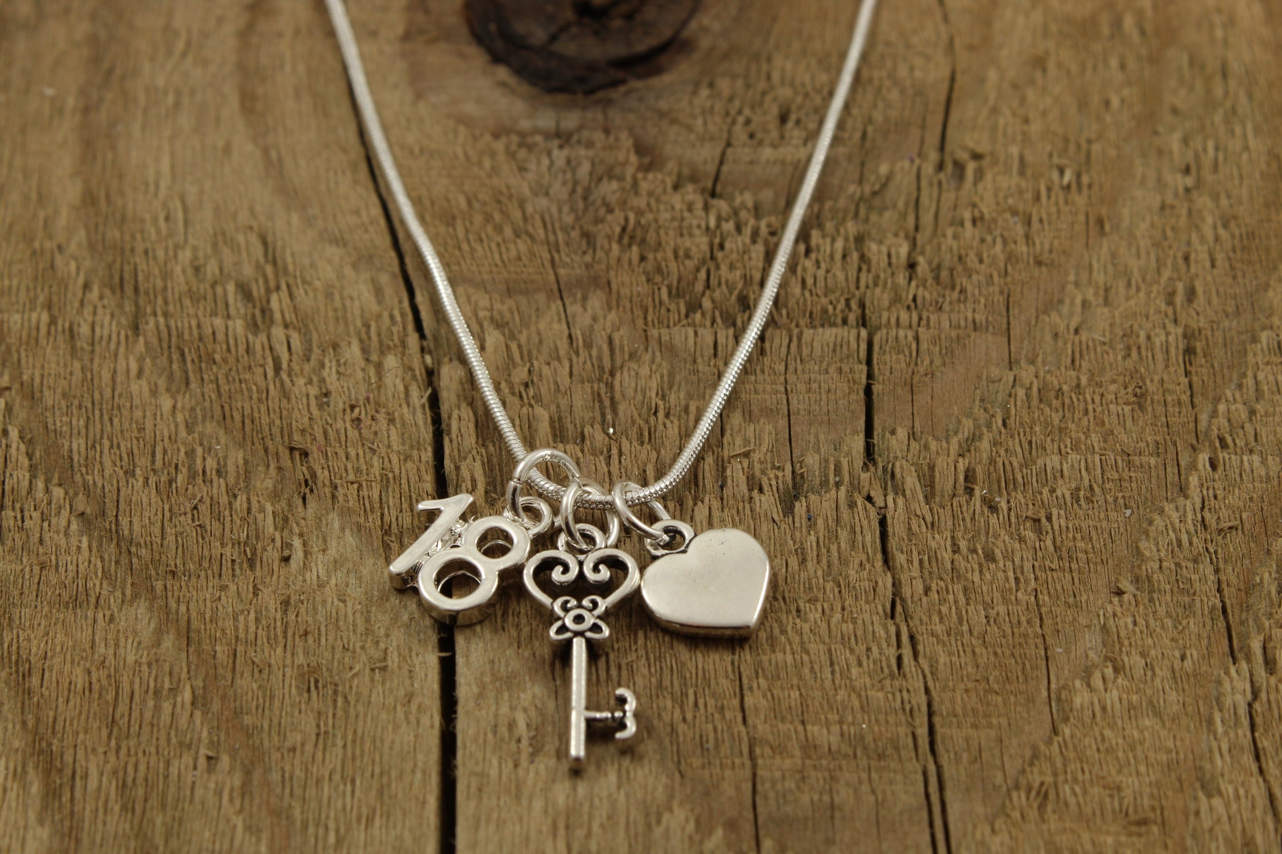 18 necklace 18th birthday gift 18 pendant necklace 18th | Etsy