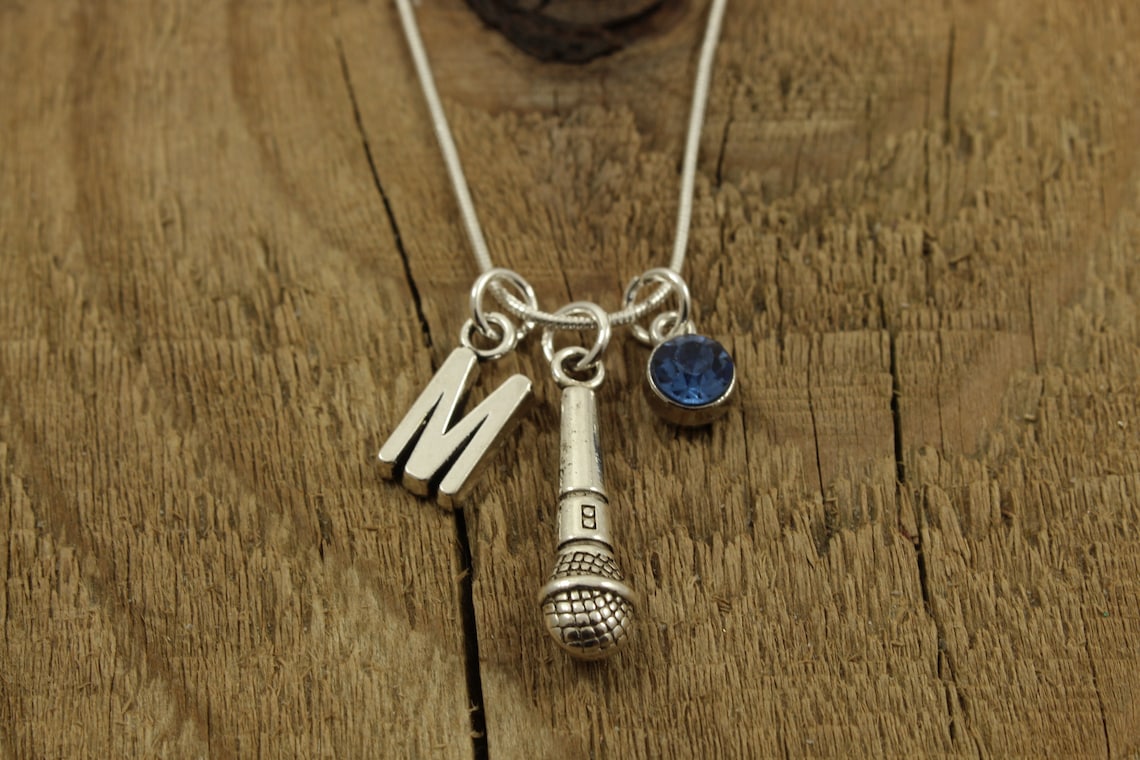 Microphone necklace microphone pendant karaoke necklace | Etsy