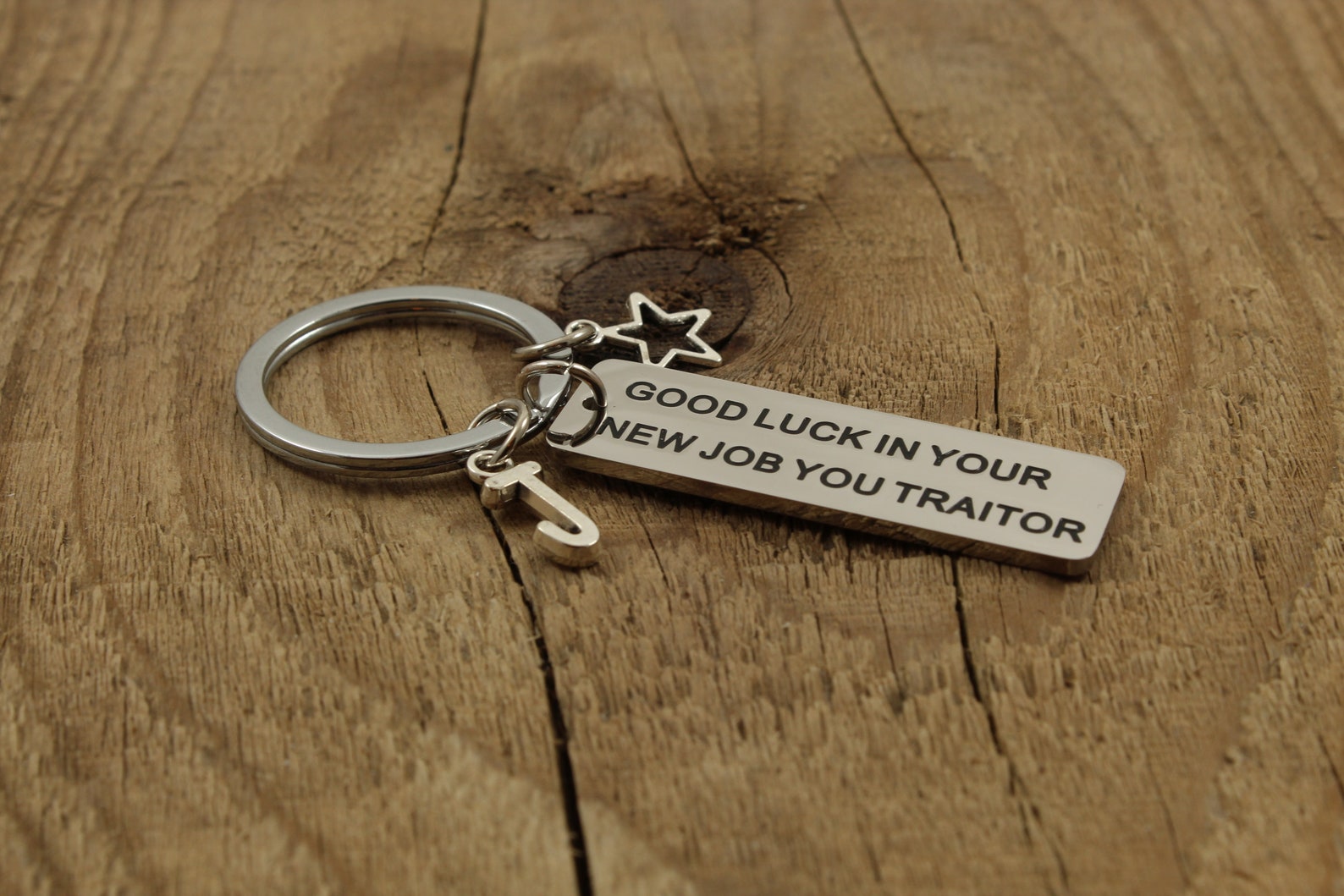 New Job Keychain Good Luck Keyring Traitor Gift Funny Good - Etsy