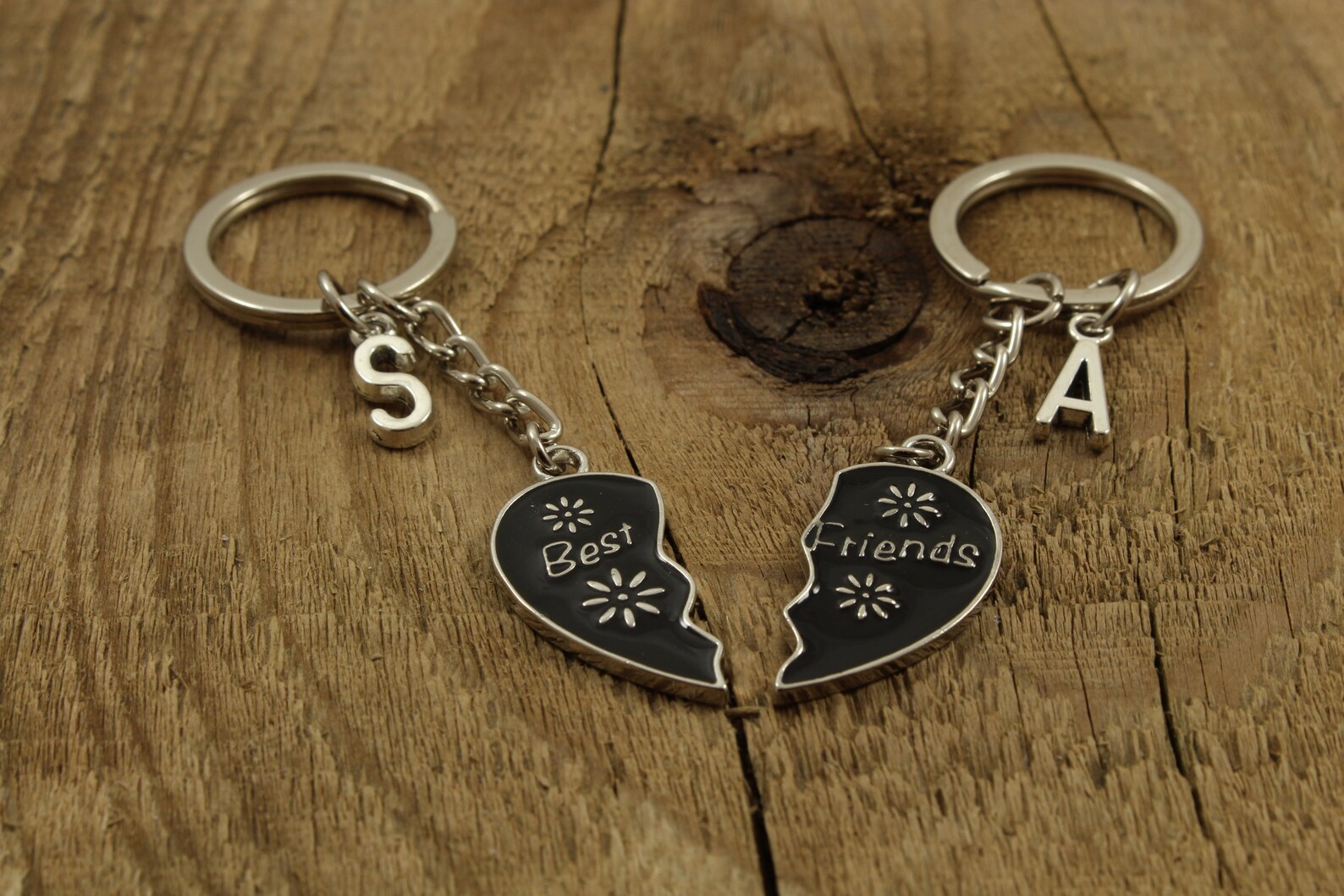 Best Friends Keychains Besties Keyring Gift Set Pair of Best - Etsy
