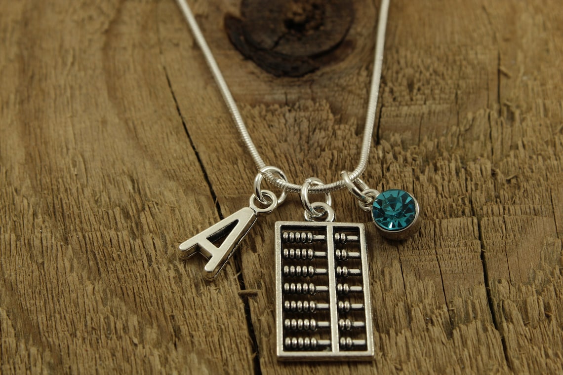 Abacus Necklace, Abacus Pendant, Abacus Charm, Personalised Necklace ...