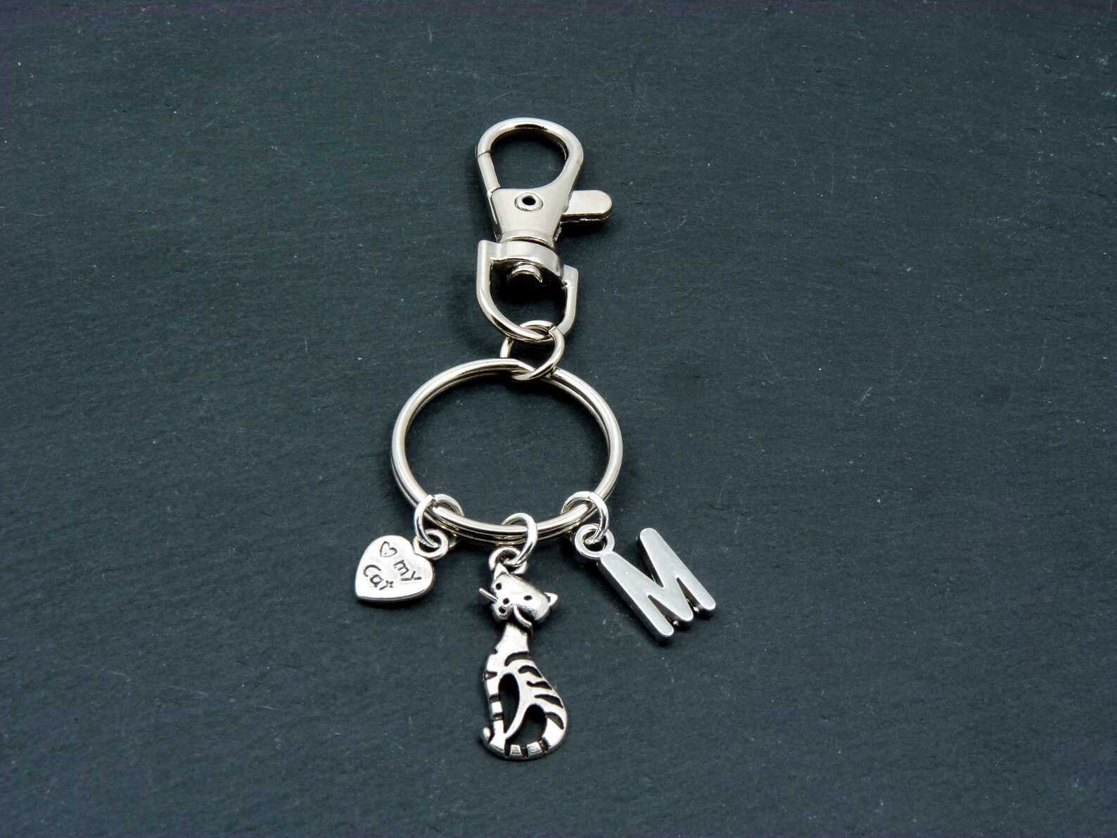 Cat Keyring Cat Keychain Gift Personalized Cat Keychain | Etsy