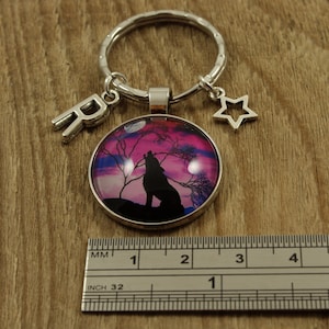 Howling Wolf Keyring, Wolf Keychain, Wolf Fan Gift, Wolf Fan, Animal ...