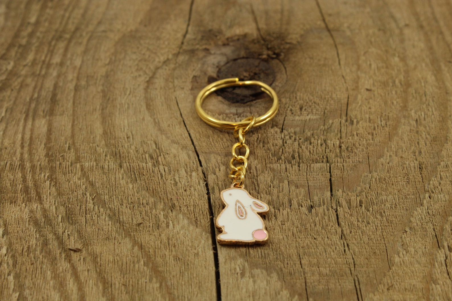 Cute Bunny Keyring, Rabbit Keychain, Gold Bunny Keyring, Rabbit Keyring ...