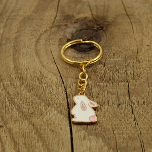 Cute Bunny Keyring, Rabbit Keychain, Gold Bunny Keyring, Rabbit Keyring ...