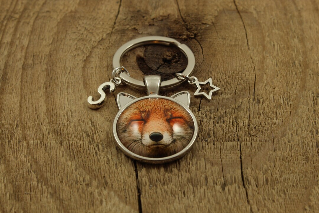 Cute Fox Keychain, Fox Keyring, Cute Fox Keychain, Fox Lover Keyring ...