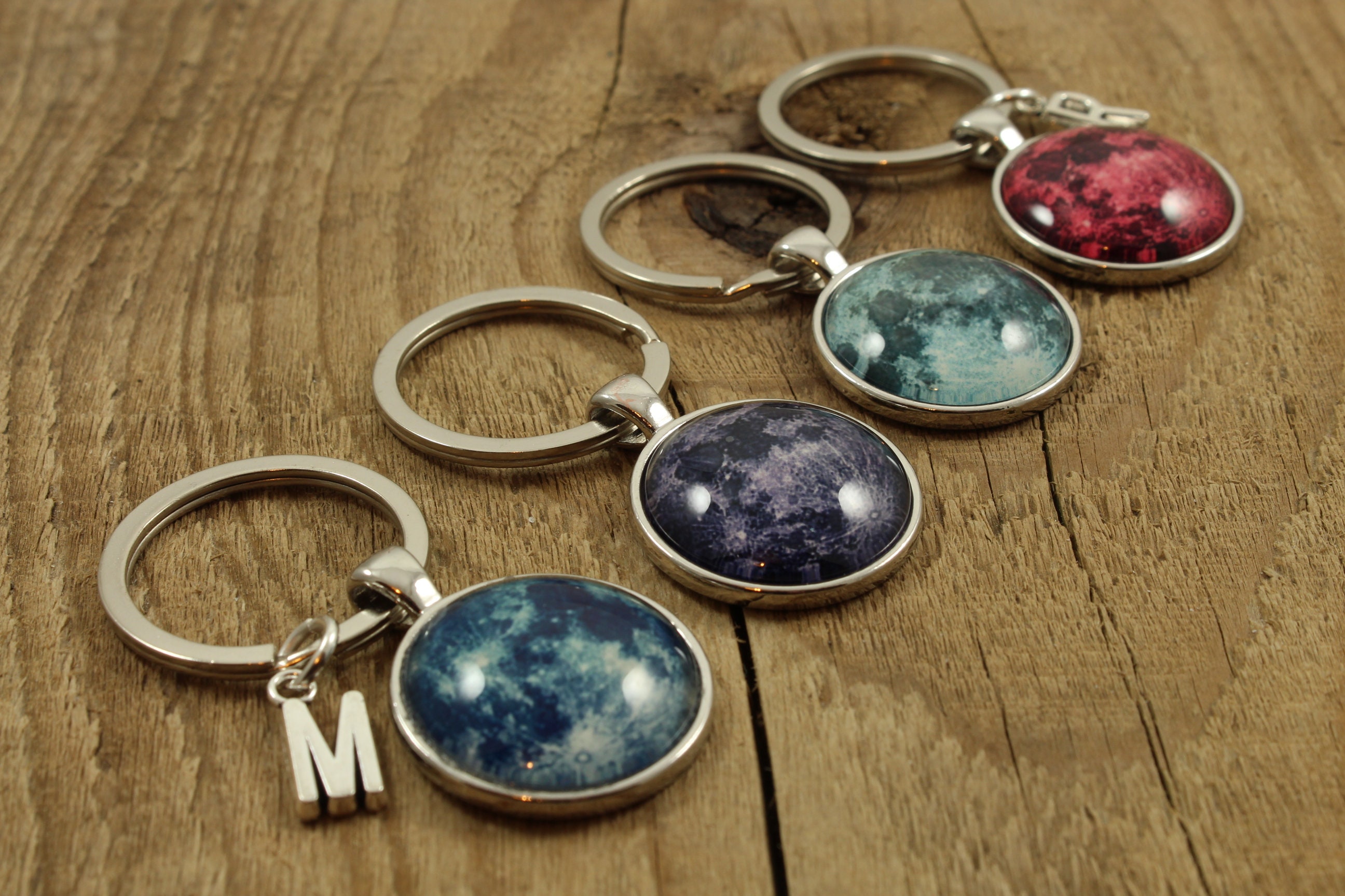 Full Moon Keyring Moon Keychain Moon Keyring Galaxy Gift - Etsy
