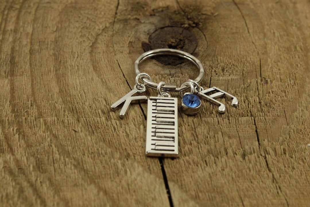 Keyboard Keyring, Keyboard Keychain, Musician Keyring, Personalised ...