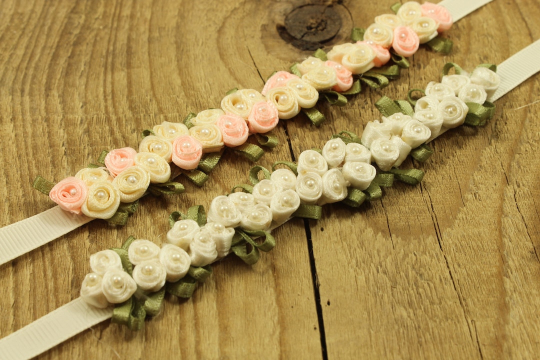 Ivory Flower Bun Wrap, Floral Bun Wrap, Bun Wrap, Ballet Accessory ...