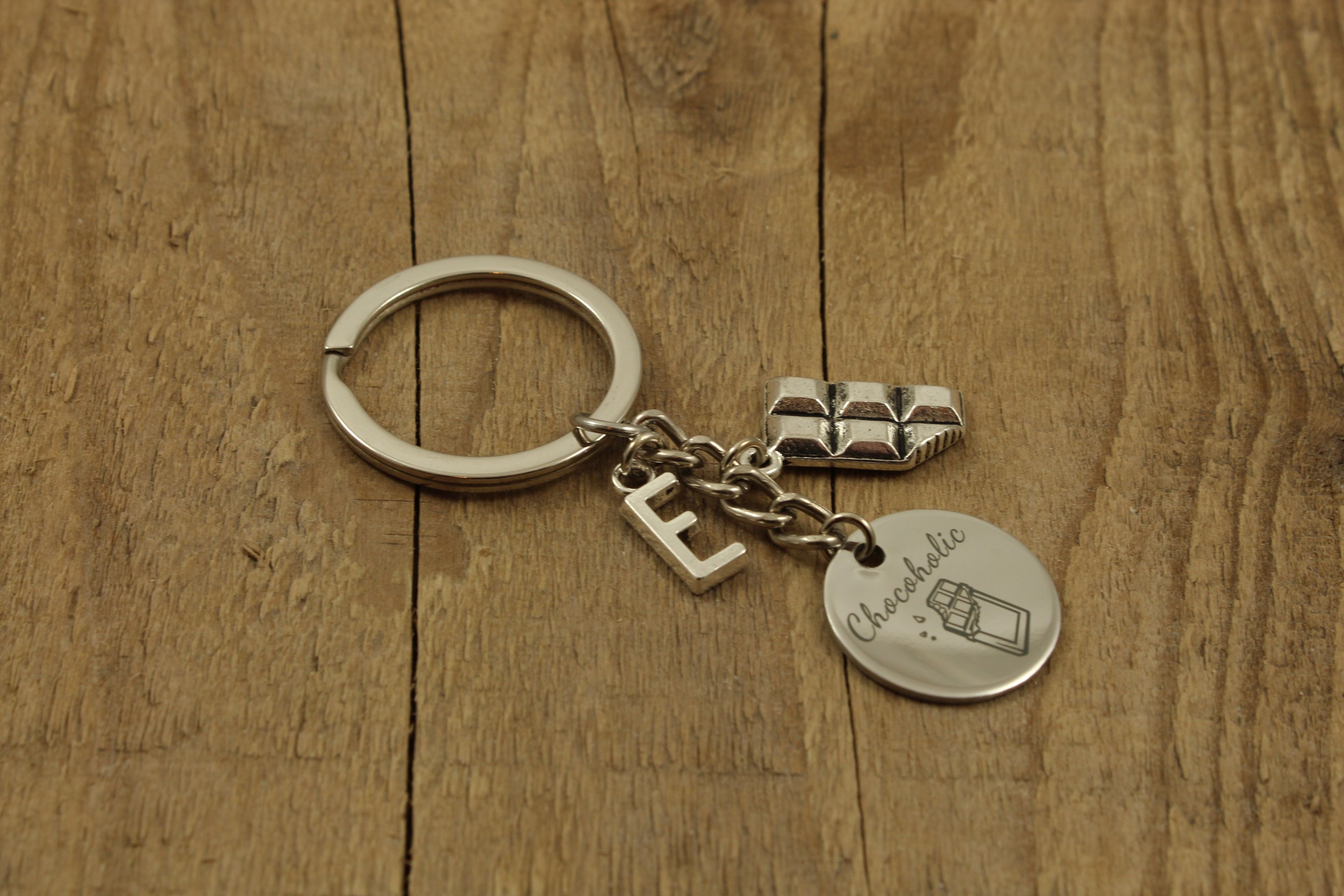 Chocoholic keyring chocoholic keychain chocolate lover | Etsy