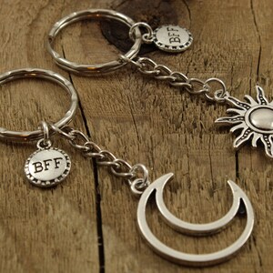 BFF Keychains, BFF Keyrings, Besties Keyring Gift Set, Pair of Best ...