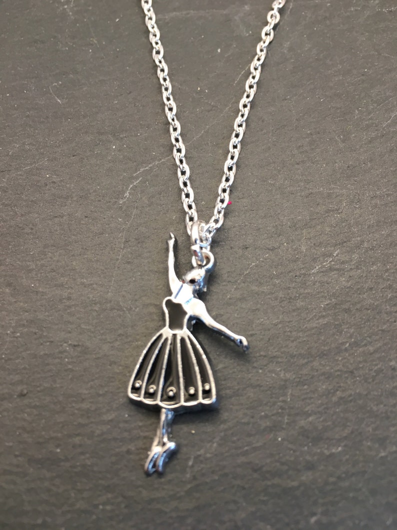 Dancer Charm Necklace Dancer Necklace Dancing Girl | Etsy