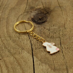 Cute Bunny Keyring, Rabbit Keychain, Gold Bunny Keyring, Rabbit Keyring ...