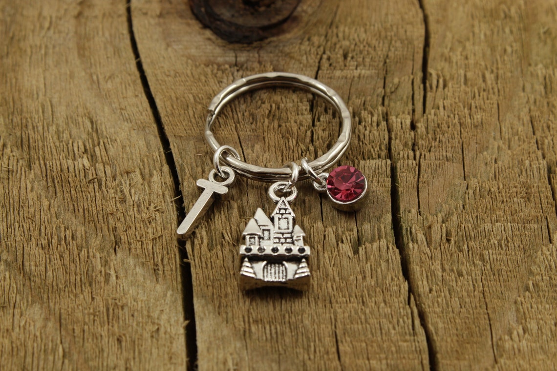 Castle Keyring Castle Keychain Personalised Princess Castle - Etsy UK
