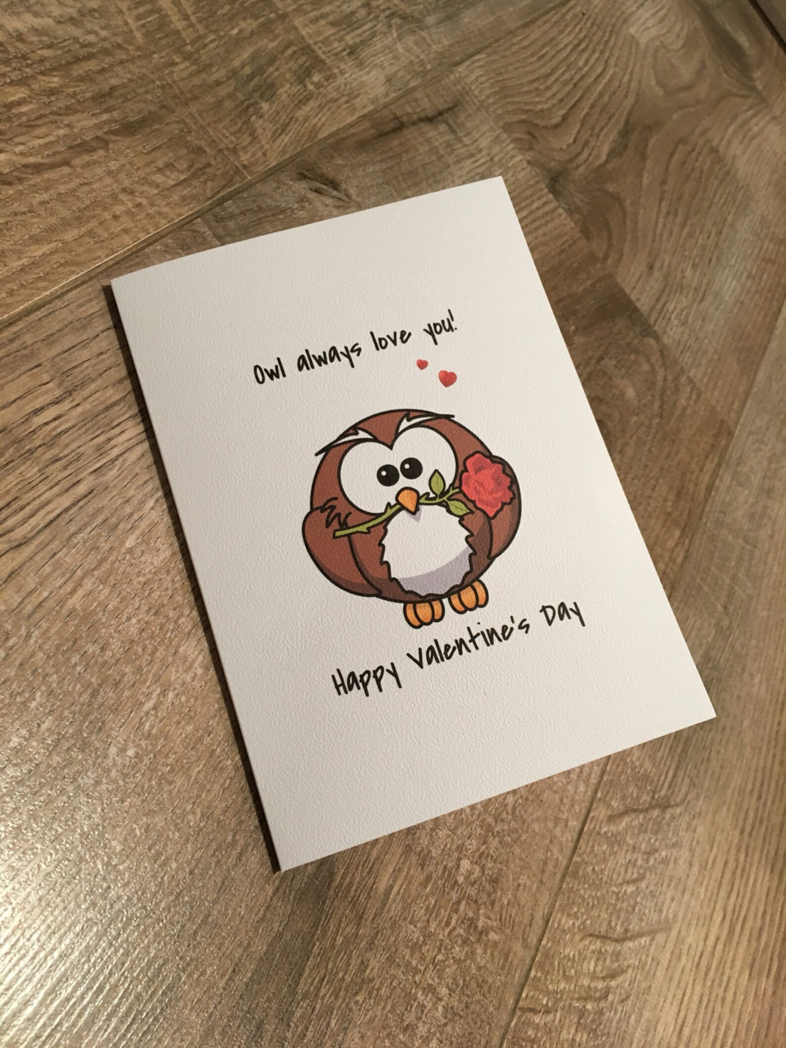 Owl Valentines card owl themed Valentine card owl love card | Etsy