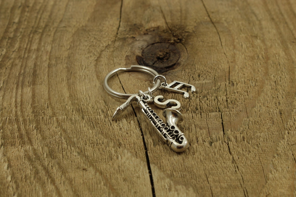 Saxophone Keychain Saxophone Keyring Personalised Saxophone | Etsy UK