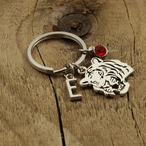 Tiger Keyring, Tiger Keychain, Tiger Bag Charm, Personalised Keyring ...