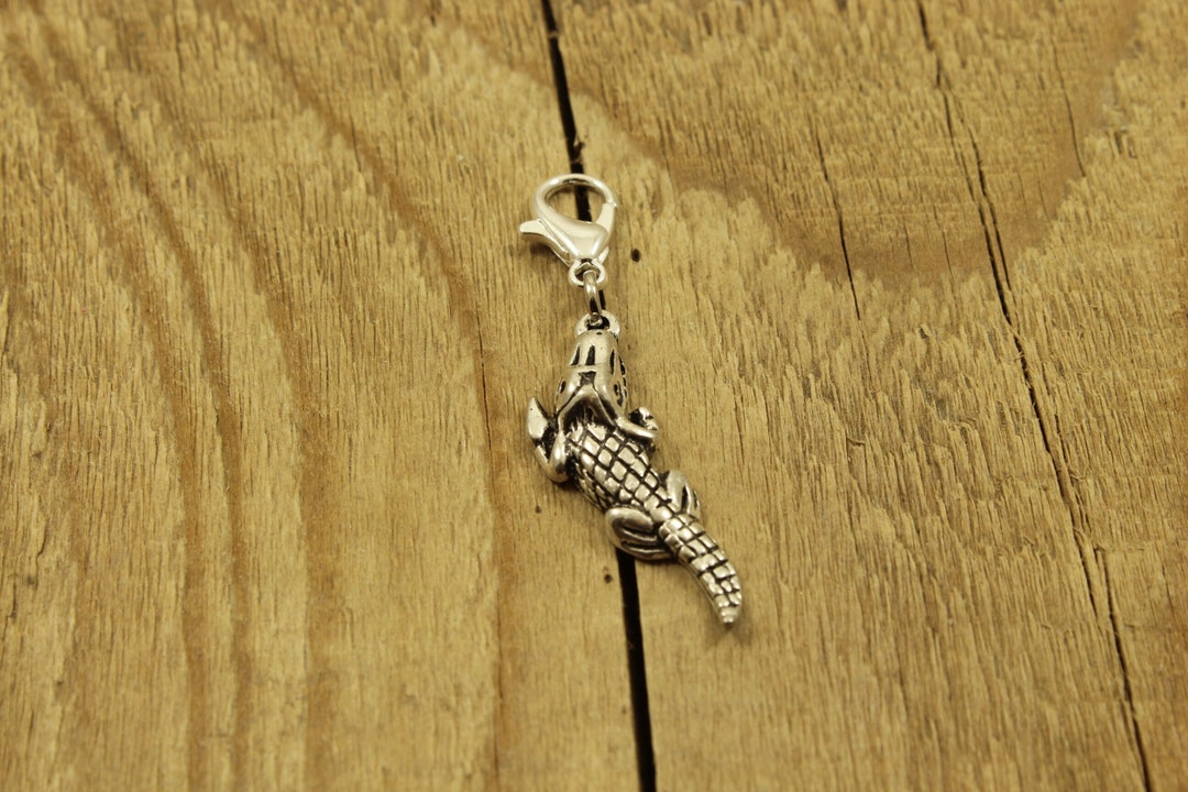 Crocodile Zipper Charm, Crocodile Clip, Zipper Charm, Crocodile Zip ...