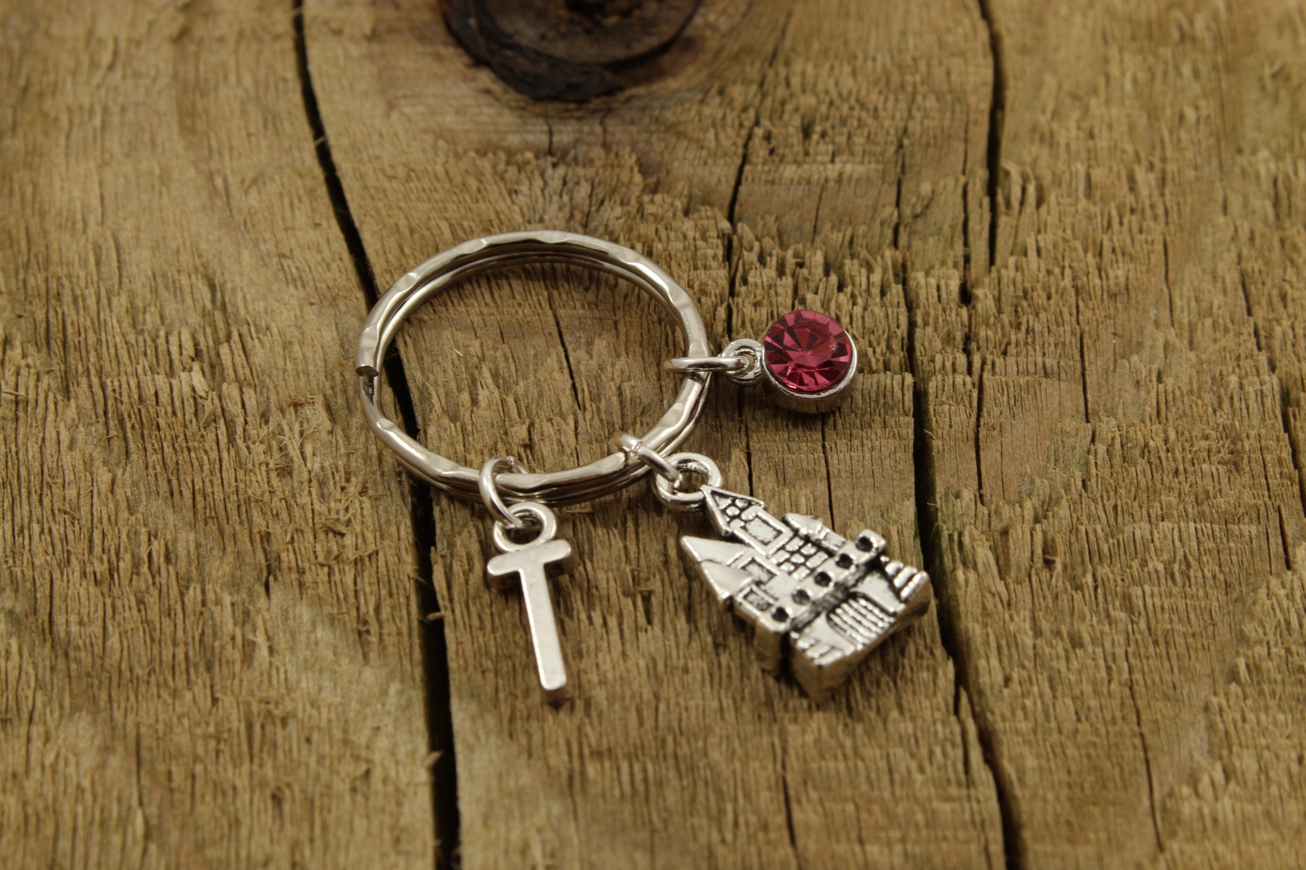 Castle keyring castle keychain personalised princess castle | Etsy