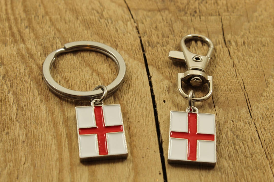 England Flag Keyring, St George Flag Keyring, England Keyring, St ...