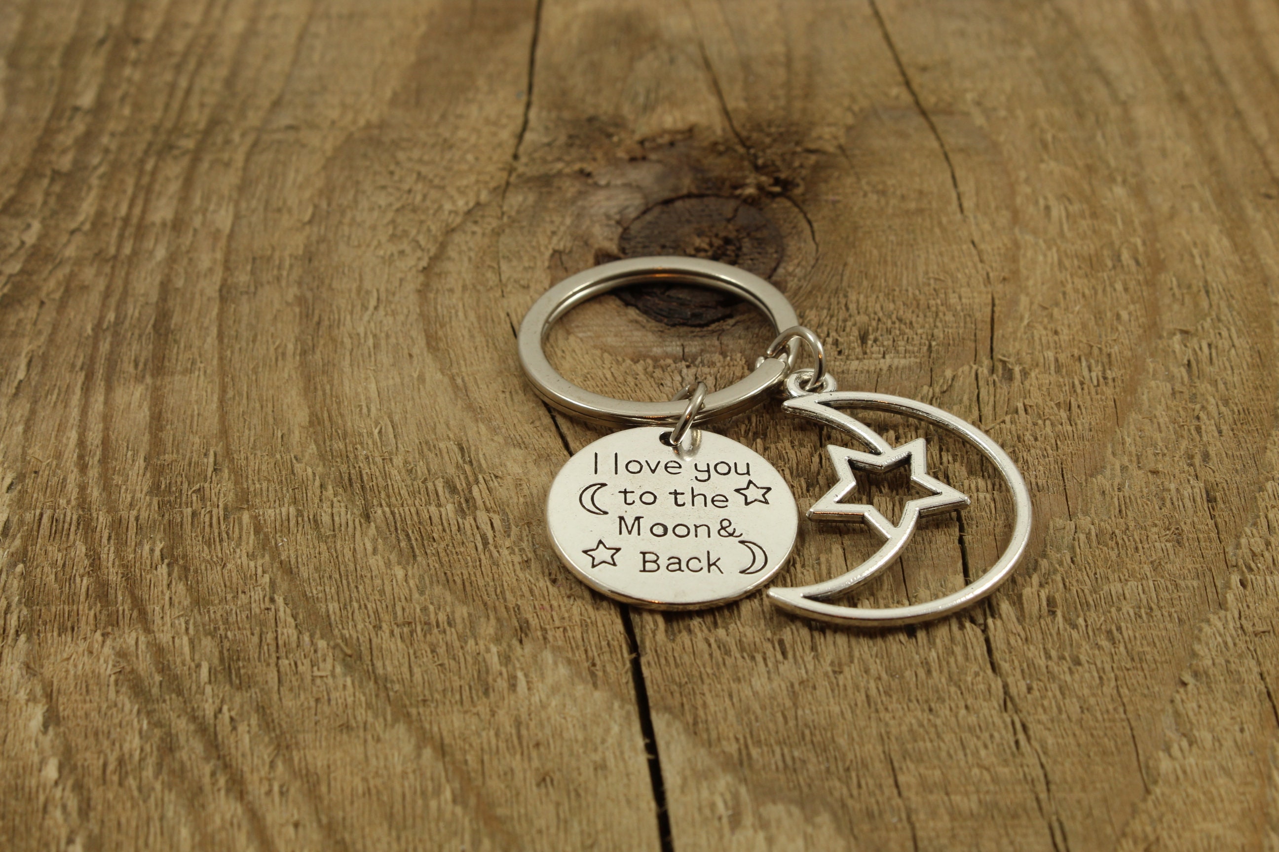 Moon and Back Keyring Moon Keychain Moon Keyring Moon and - Etsy UK
