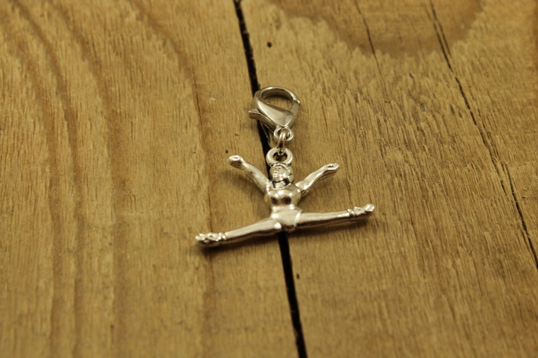 Gymnast Zipper Charm, Gymnast Clip, Zipper Charm, Gymnast Zip Charm ...