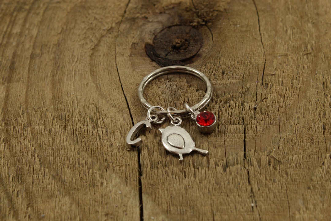 Robin Keyring, Robin Keychain, Personalized Robin Keyring, Robin Gift ...