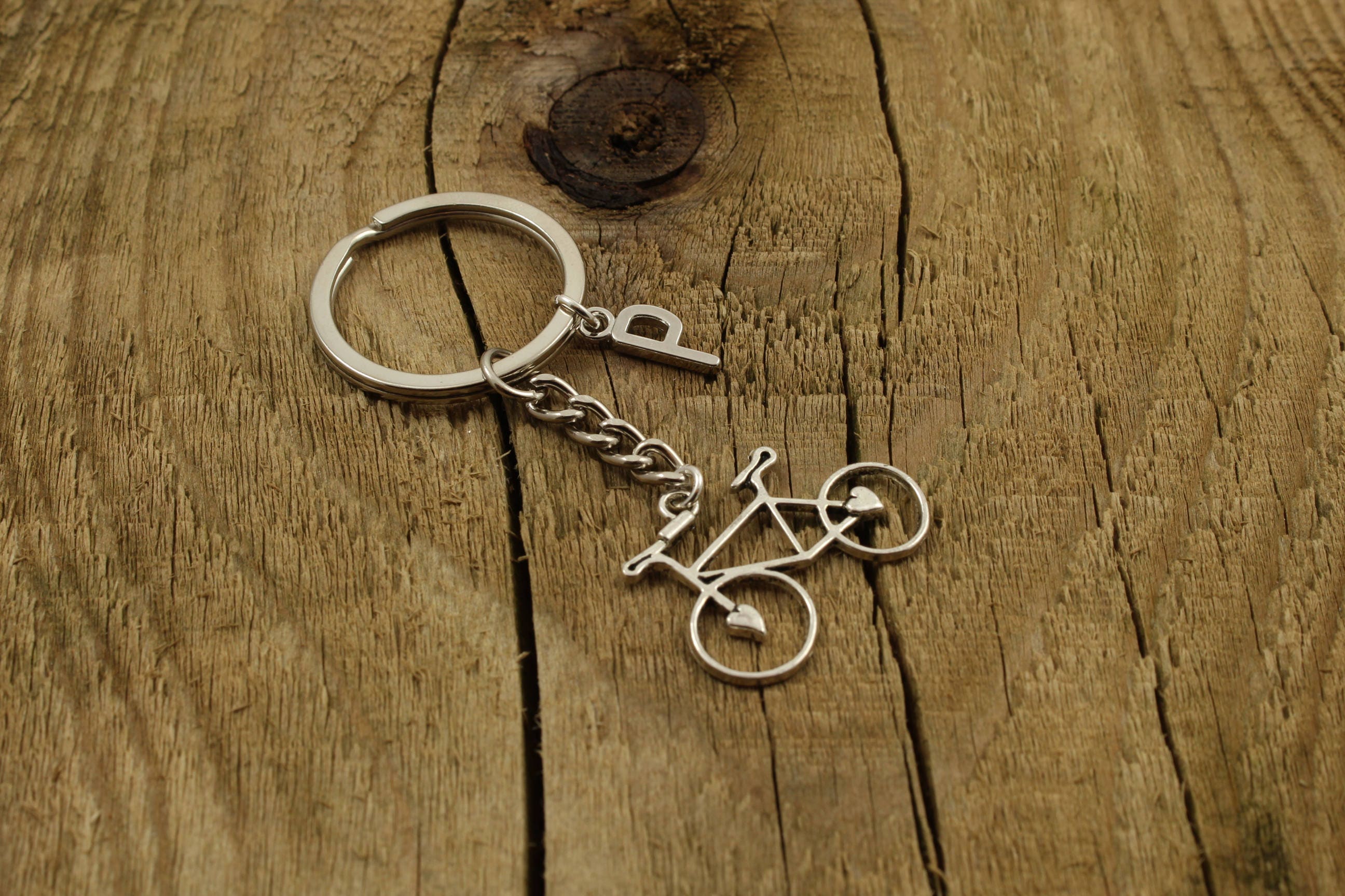 Cyclist Keyring, Bicycle Keychain, Bike Keychain, Personalised Cyclist ...