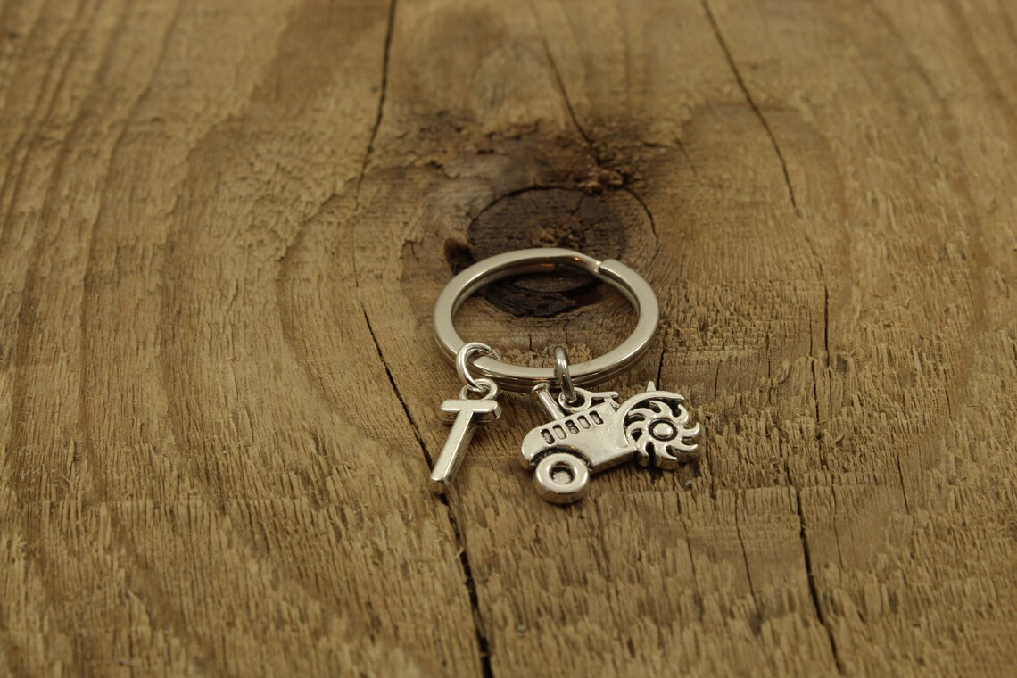 Tractor Keychain Tractor Gift Tractor Keyring Farmer Gift | Etsy